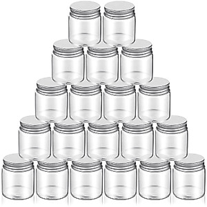 1.7 oz Mini Mason Jars Small Glass Jars with Airtight Lids Clear Small Jars Mini Spice Jars for Honey Kitchen DIY Projects Tea Preserving Wedding Favor Baby Food (20 Pcs)