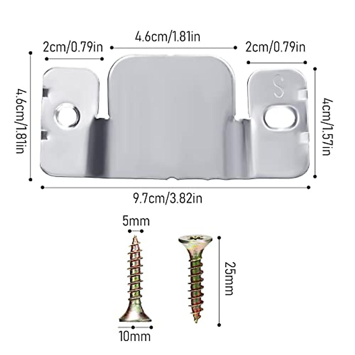 Mudder Universal Sectional Couch Bracket Sofa Interlocking Sofa Connector Bracket Couch Sectional Connectors with Screws Sectional Sofa Clips, 4 Pieces