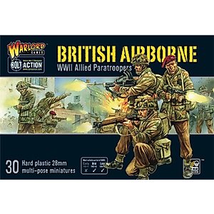 Warlord Bolt Action British Airborne Allied Paratroopers 1:56 WWII Military Wargaming Plastic Model Kit, Small