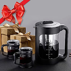 EOIBIS Cold Brew Coffee Maker, 1.5L Airtight Cold Brew Coffee Maker With Removable Stainless Steel Filter, Easy to clean borosilicate glass, 1.58qt Home iced coffee maker for all kinds of cold brew