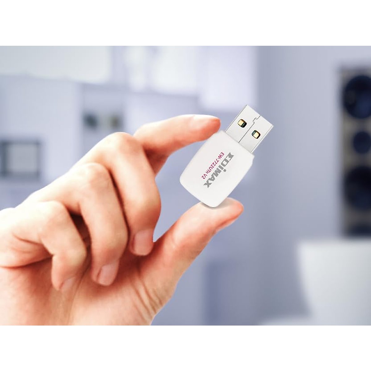 Edimax Wi-Fi 4 802.11n Mini USB Adapter, Works with Raspberry Pi, Wireless N300 Dongle, 300Mbps throughput, Auto-Power Adjustment for energy saving, Win 10 Plug-n-Play, Mac OS, Linux, EW-7722UTn V2
