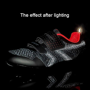 NUOYI PIEIN Cycling Shoes Unisex Compatible with Pelaton Indoor Bicycle Road Bike Shoes for Men and Women with Look Delta Cleats Clip（CYC-B101-Black Red-43）