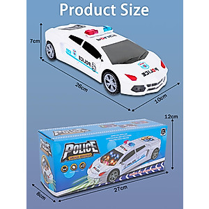 Police Car Toy for Boys, Girls, Kids, Police Car Toys with Lights and Siren, Interactive Educational Gift Toys for 3 4 5 6 7 Year Old Boys Girls