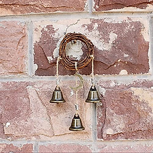 Witch Bells Witchcraft Decor Gifts Magic Pagan Wall Home Room Door Knob Decorative Protection Kitchen Witches Runes Wiccan Altar Supplies (Hemp Rope 3 Bells)