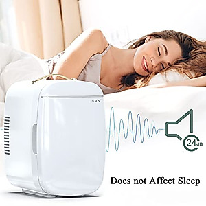 NXONE Mini Fridge,4 Liter/6 Can AC/DC Small Refrigerator,Portable Thermometric Cooler and Warmer Freezer Skincare fridge for Foods,Beverage,Medications, Home,Bedroom,Dorm,Office and Car