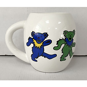 Bioworld Grateful Dead Dancing Bears 18 oz Oval Ceramic mug
