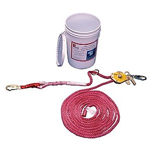 MSA 10013150 Gravity Dyna-Line Temporary Horizontal Lifeline for Single Worker, 30' Rope (9 m)
