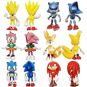 Rdyhqwp 18pcs Action Figures Toys Set Party Favors Supplies,2.5 Inch Action Figurines Cartoon Collection,Cake Toppers,Easter Egg Goodie Bag Stocking Stuffers,Christmas Birthday Gift for Kids