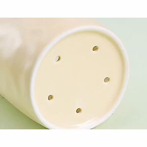 Nipogear Kitchen Gadgets, Ceramic Spoon Storage Tube, Cutlery Box & Chopstick Holder, Kitchen Cutlery Spoon Storage Box, Utensil Holder for Kitchen Countertop. (Yellow,Medium)