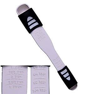 Adjustable Measuring Spoon White,Creative Double End Adjustable Scale, Eight Stalls Measuring Spoon,Measuring Dry/Semi-Liquid Ingredients,Metering Spoon for Baking,Cooking,Coffee,Sugar,Salt,Powder.