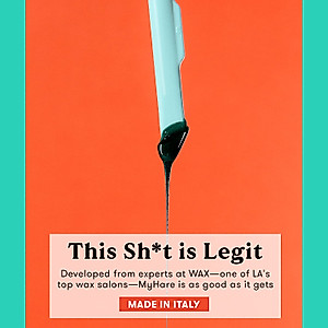 myHare Face It Waxing Kit At Home Wax Warmer Kit for Women, Eyebrows, Upper Lip, Ears & Nose, Professional-Grade Wax Beads and 8 Dynamic Applicators, Green