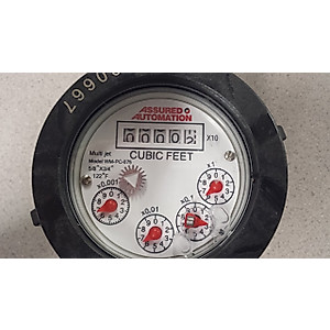 3/4” Water Meter: Plastic, NSF Certified, Multi-Jet, Cubic Feet (Horizontal Installation)