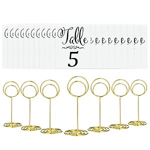 1 to 20 Table Numbers with Holders Base for Wedding Banquet Party Table Home Birthday DecorationPlace Card Holders