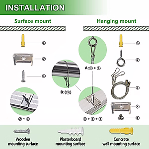 Skymoatled 8Pack 4FT LED Shop Light Garage Lights,50W 6000K 7500LM White Light,Hanging/Surface Mount,T8 4FT LED Tube Lights for Warehouse Workshop Basement,Linkable LED Shop Lights,Plug and Play