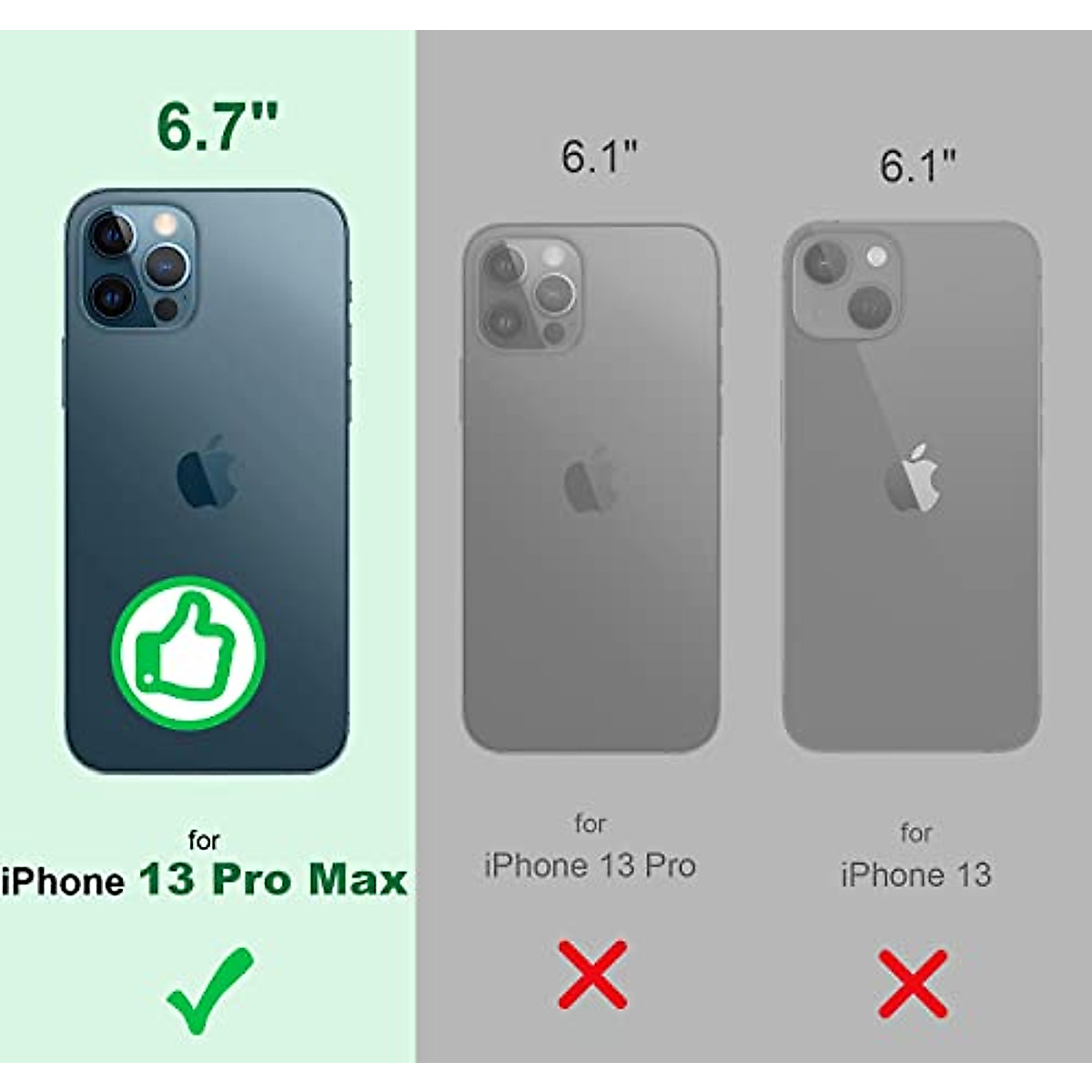 Shields Up iPhone 13 Pro Max Wallet Case with Card Holder & Ring Kickstand, Slim Drop Protection, 6.7" - Clear