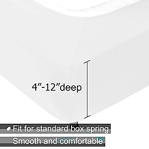Alyvia Spring Box Spring Cover Full Size - Jersey Knit & Stretchy Wrap Around 4 Sides Bed Skirt for Hotel & Home - Full/Full XL, White
