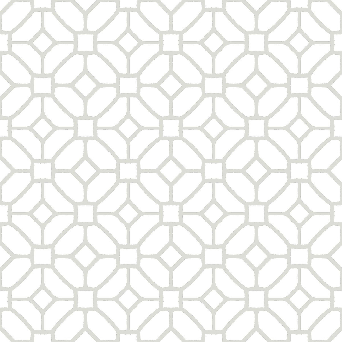 FloorPops FP2946 Lattice Peel Stick Floor Tiles, White & Off-White