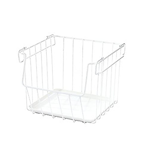 iDesign RPP Wire Medium Potato Storage Bin, Coconut
