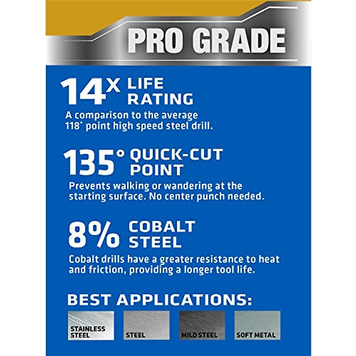 Century Drill & Tool 26220 Cobalt Pro Grade Drill Bit, 5/16"