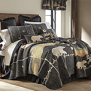 Donna Sharp Throw Pillow - Moonlit Bear Lodge Decorative Throw Pillow with Bear Pattern - Rectangular
