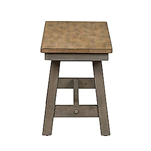 Liberty Furniture Industries Lindsey Farm Backless Bench, W48 x D14 x H18, Light Gray