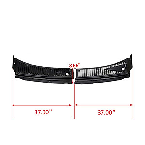 Windshield Wiper Cowl Vent Grille Cover Panels Kit Compatible With 1999-2007 F250 F350 Excursion(Driver&Passenger Side)-Replace Part# 3C3Z-25022A68-AAA & 4C3Z-25022A69-AAA