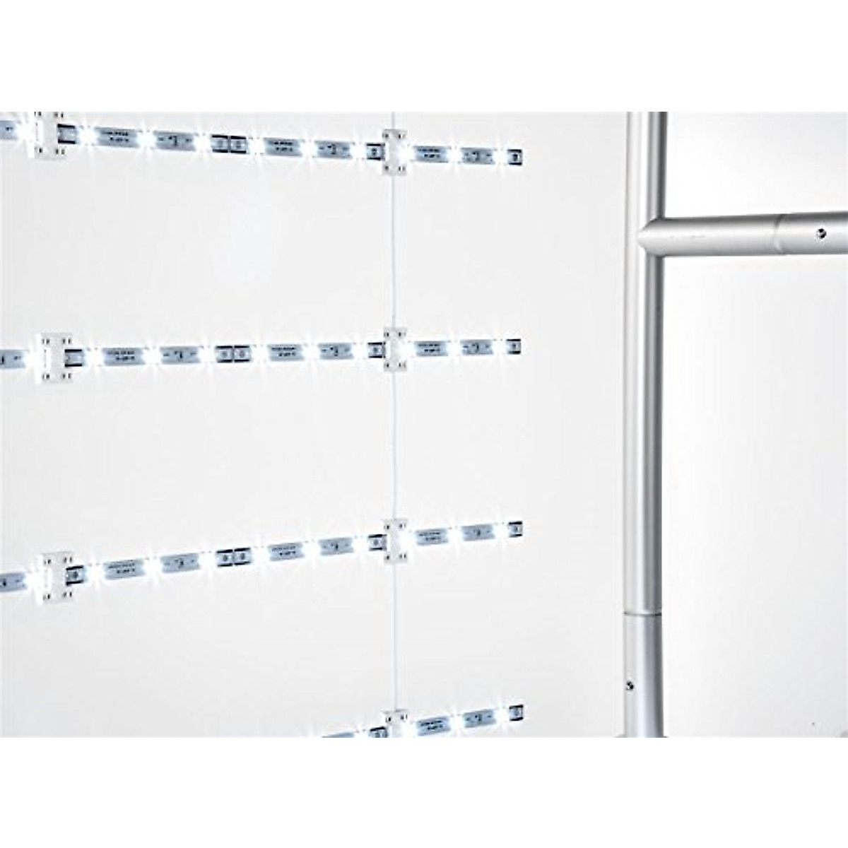 Displays2go, Backlit Backdrop Frame, Molded Plastic and Aluminum Construction – Silver and Black (YD101FR)