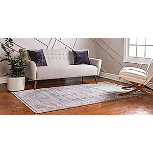 Unique Loom Traditional Classic Intricate Design with Distressed Vintage Detail, Area Rug, 10 ft x 13 ft, Light Blue/Ivory