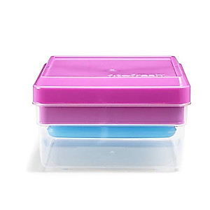 Fit & Fresh Divided Carrier with Removable Ice Lunch Pack, 5.75" x 6" x 3.625", Colors may vary