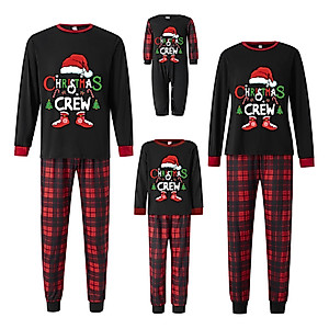 OAKFashion Christmas Family Pajamas Sets, Christmas Family Matching Pajamas Sleepwear Pjs Xmas Jammies Holiday(&b-11, Kids, 5 Years)