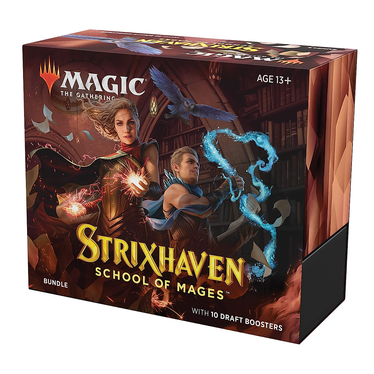 Magic: The Gathering Strixhaven Bundle | 10 Draft Boosters (150 Magic Cards) + Accessories, Brown