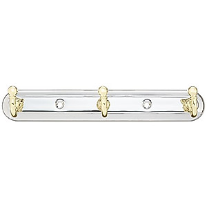 Moen 7603CB Yorkshire Robe Hook, Chrome and Polished Brass