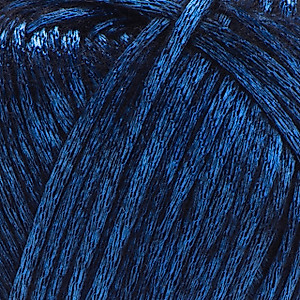 1 Ball YarnArt Melody, Chainette Yarn, Shiny Metallic Sheen Yarn for Knitting, Crochet, Embroidery, 100 Grams (3.5 oz), 230 Meters (251 Yards), 70% Polyamide 21% Acrylic 9% Wool Blend, Blue - 900