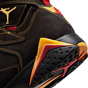 Jordan Mens Air Jordan 7 Retro CU9307 081 Citrus 2022 - Size 9.5, Black/Citrus-varsity Red