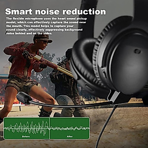 QC45 Boom Microphone Cord Upgraded Professional Gaming headset Cable with Mute Switch Compatible with Bose QuietComfort45& QC 45 Noise Cancelling Headphone, Work for PS4 PS5 Xbox One Controller