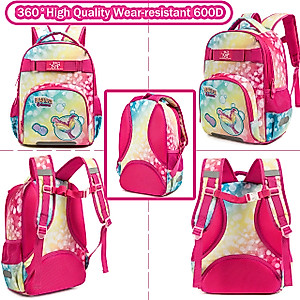 School Girls Boys Kids Backpack for Preschool Kindergarten Elementary School Backpack for Girls Boys Kids Lightweight and Multi functional Heavy Duty carry on Backpack with Lunch Bag Mermaid