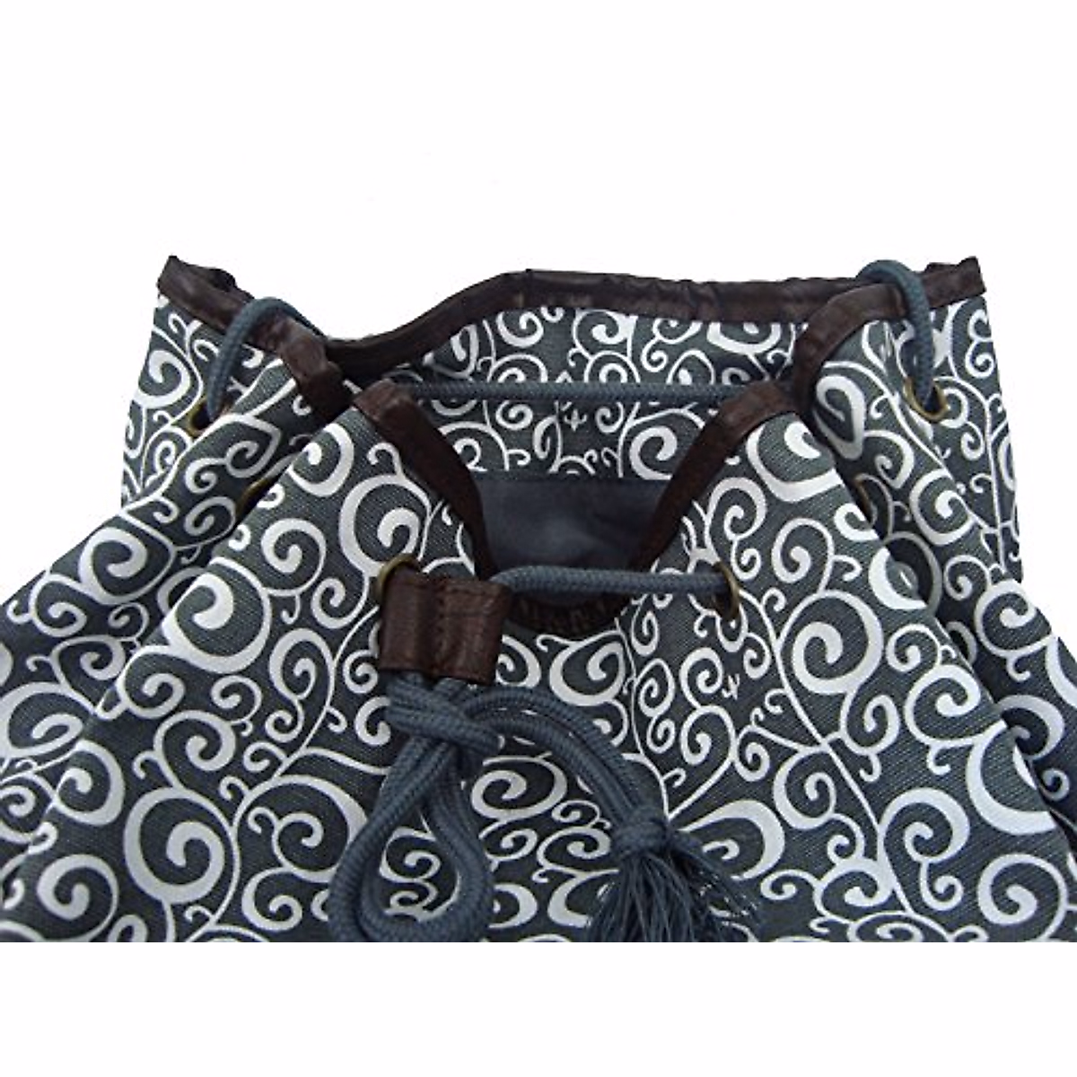 K-Cliffs Travel Laptop Backpack Canvas School Bookbag Casual School Daypack Rucksack Grey Chevron