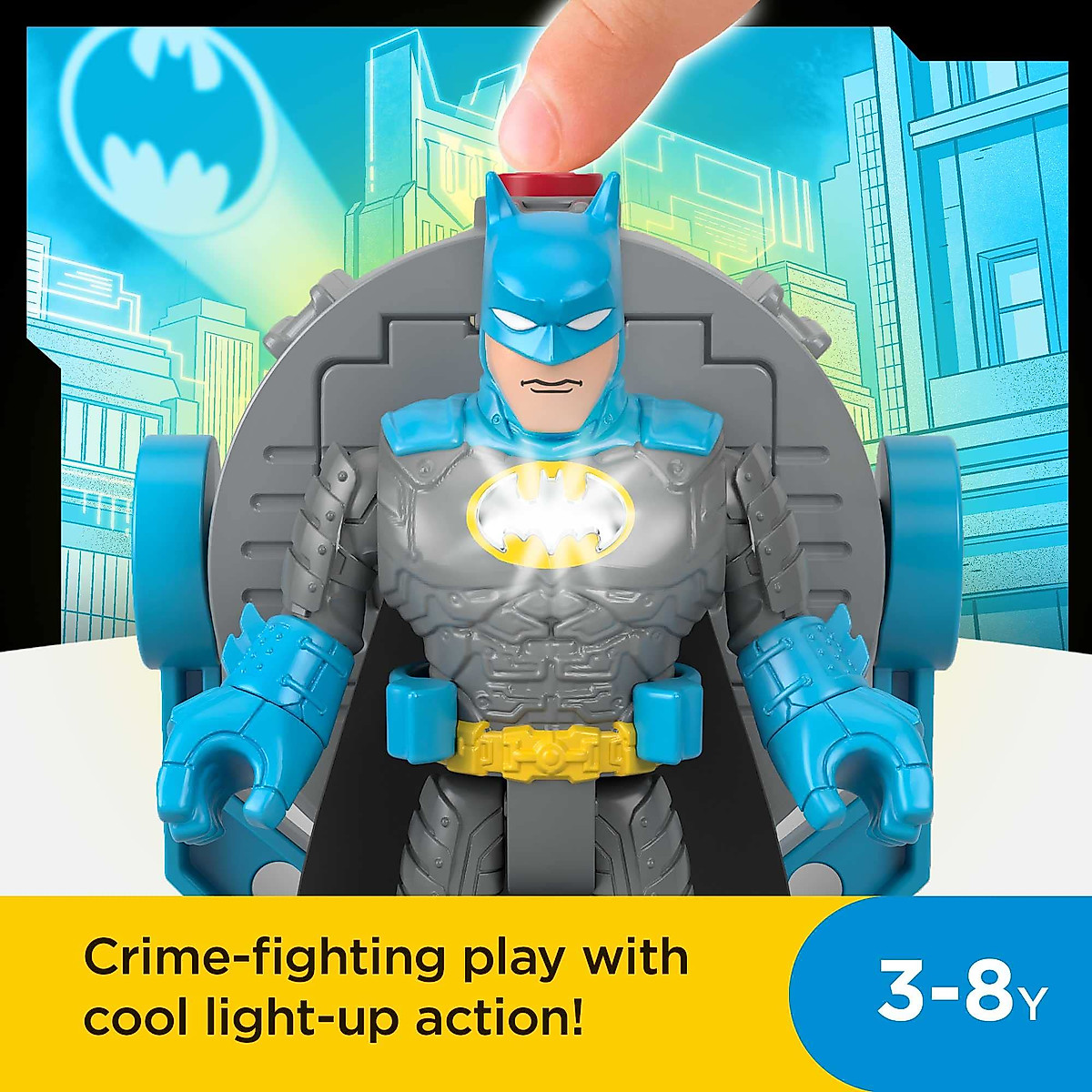 Fisher-Price Imaginext DC Super Friends Batman Toys Bat-Tech Bat-Signal 9-Piece Figure Set for Preschool Pretend Play Kids Ages 3+ Years