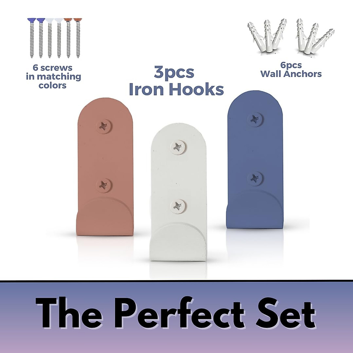 ARTiLETTO Stylish Wall Hooks Set: 3 Chic Single-Hook Decorative Coat Wall Mounts for Hanging Coats, Towels, Backpacks, Hats & Clothes, Hooks for Wall,Room Décor.