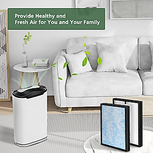 isinlive 2 Pack AirMax 8L True HEPA Replacement Filters Compatible with Okaysou AirMax8L Air Purifier, 3-in-1 Blue Ultra-Filter Filtration System, H13 True HEPA Filter