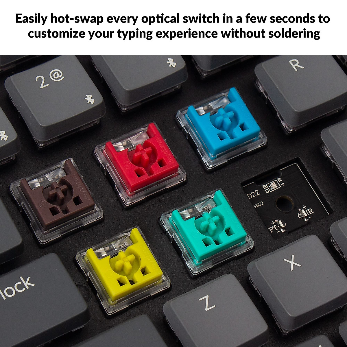 Keychron K5 SE Hot-swappable Ultra-Slim Wireless Bluetooth/Wired USB Mechanical Keyboard with Low-Profile Optical Brown Switch, Full Size Layout 104-Key White LED Backlit for Mac and Windows