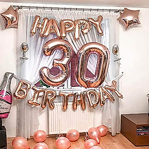 Number Balloon 60 Rose Gold 40 Inch Foil Balloon Big Giant Jumbo Birthday Party Decorations Foil Mylar Helium Numbers Balloons for Men Women 60th Anniversary Event