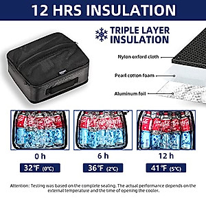 THURSO SURF Paddle Board Accessories Cooler Deck Bag for SUP Kayak Cooler Mesh Top Pocket Insulated Paddle Board Cooler Water-Resistant Portable Paddleboard Cooler Bag SUP Accessories 10 Can Carbon