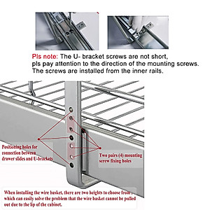 DINDON 1 Tier Pull Out Cabinet Organizer (14" W x 21" D) Heavy-Duty Metal Sliding Drawer Shelf, Slide Out Wire Basket for Kitchen Cabinets, Pantry, Bathroom, Chrome Finish…