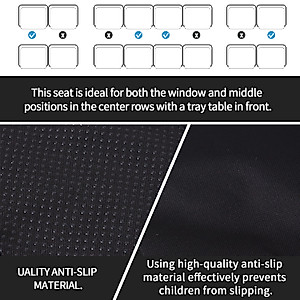 Airplane Seat Extender for Kids Toddler Airplane Bed Airplane Travel Essentials Airplane Footrest Leg Rest for Children to Lie Down on The Plane (Black)