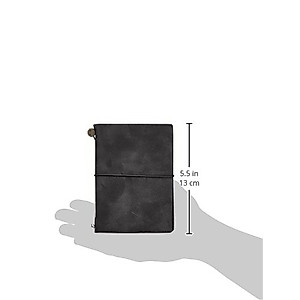 ミドリ(MIDORI) Traveler's Notebook, Passport Size, Black 15026006