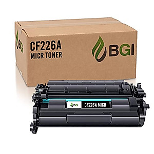 Be Green Ink Compatible Replacement Black MICR Toner Cartridge for HP M402 M426 M402dn M402n M402dw MFP M426fdn M426fdw - CF226A 26A Black Toner (MICR)