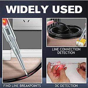Responsive Electrical Tester Pen, Non Contact Voltage Tester Pen, Electrical Testers and Voltage Detector AC and DC Tester Pen, for Live and Null Wire Judgment (3pc)