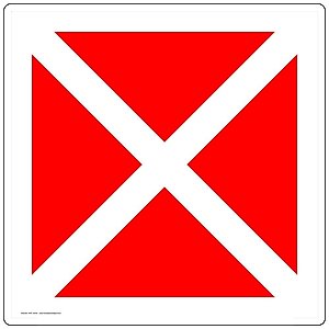 ComplianceSigns.com [Graphic Only] Abandoned Building Sign, White Reflective, 24x24 in. on 80 mil Aluminum for Fire Safety/Equipment