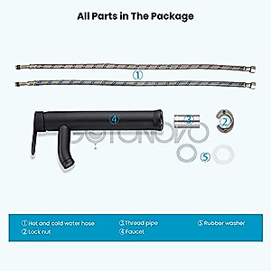 Bathroom Vessel Sink Faucet Single Handle Matte Black Lavatory Vanity Mixer Tap Single Hole Morden Tall Bathroom Faucet